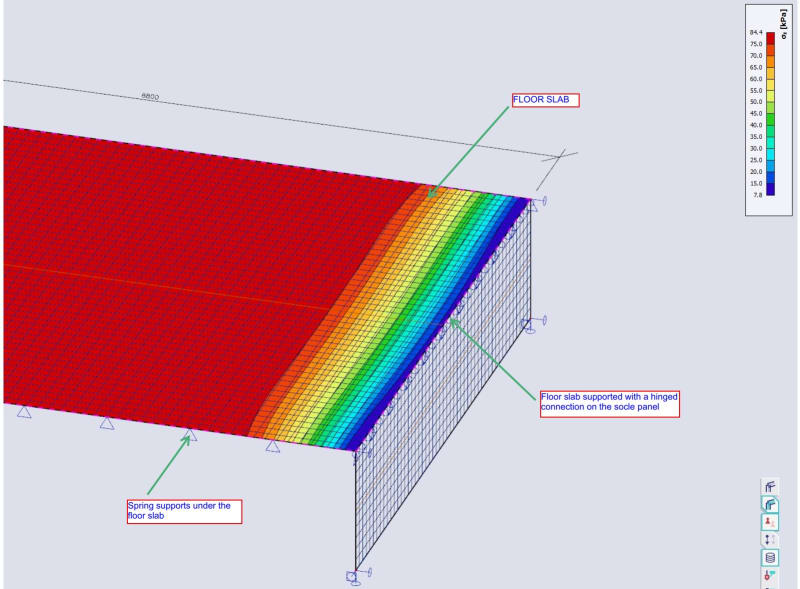Large live load on floor that's supported on a perimeter socle beam ...