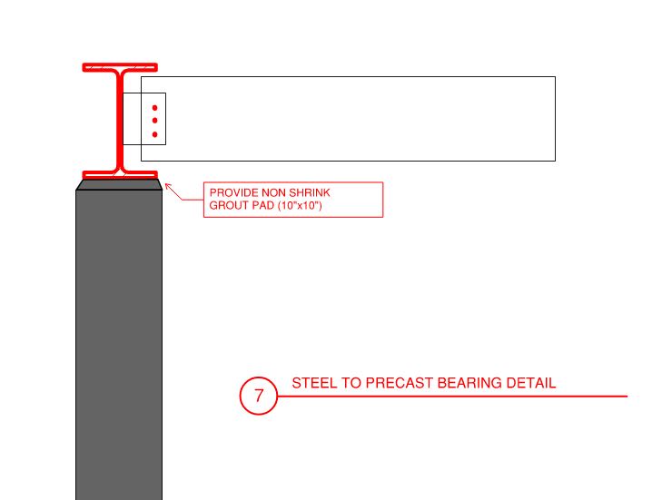 Steel beam bearing on Precast | Eng-Tips