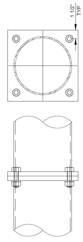 cover steel plates for tube column-column connection | Eng-Tips