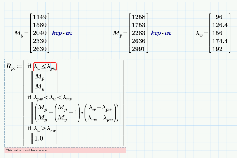 This Value Must Be A Scalar PTC Mathcad Eng Tips