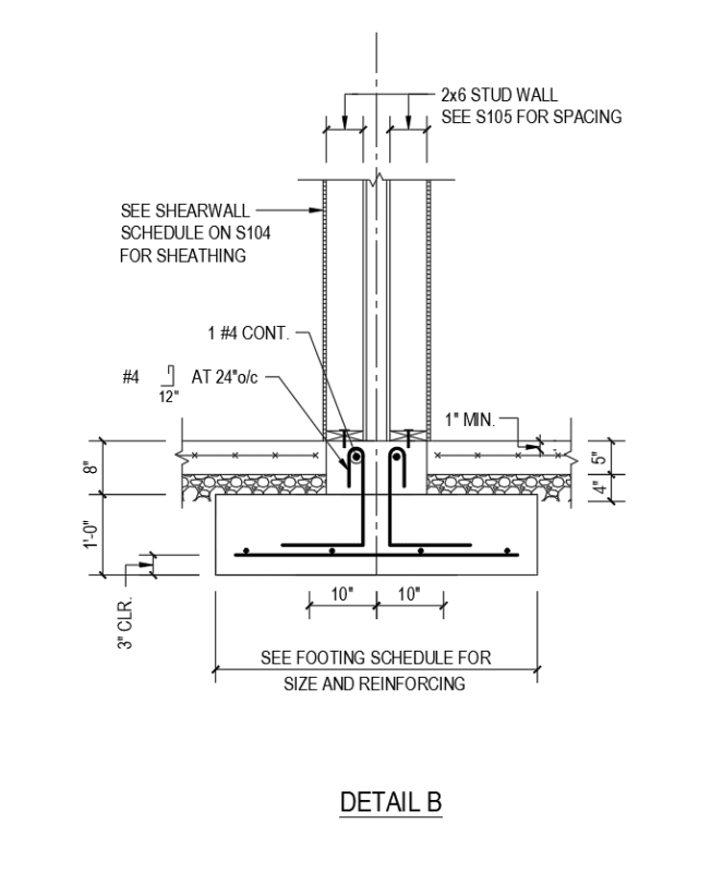 Discontinuous SOG at interior wood-stud bearing wall - Structural ...