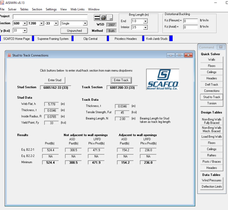 Resistance of steel stud track for horizontal shear - Structural ...