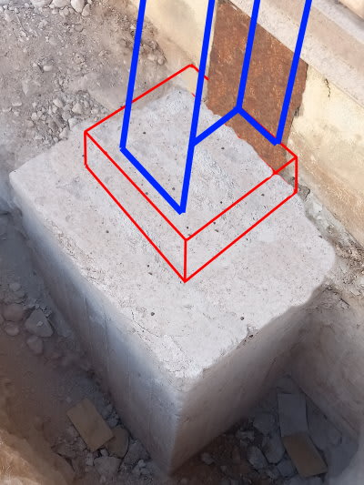 Rehabilitation of a damaged footing of a Steel structure. | Eng-Tips