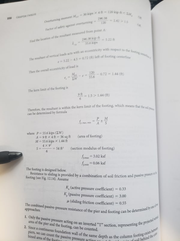 Moment Resisting Foundation, Section Modulus of footing calculation ...