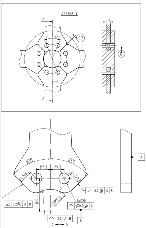 Gdandt Of Extruded Part With Irregular Profile Drafting Standards Gdandt