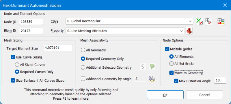 Hexahedron Dominant Meshing with Hexahedron and Tetrahedron Elements ...