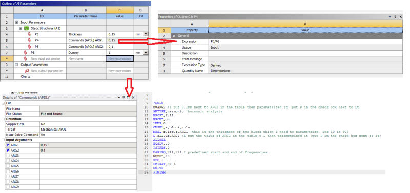 How To Write A Parameter In Apdl Code Inside Workbench File Ansys Ansys Software Suite