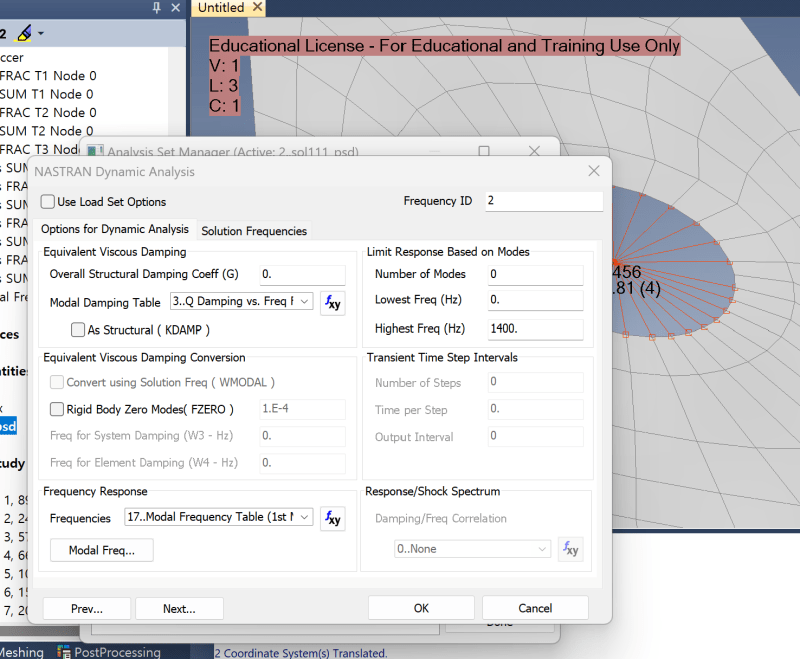 [FEMAP] sol111 does not run even though the frequency table exists. | Eng-Tips