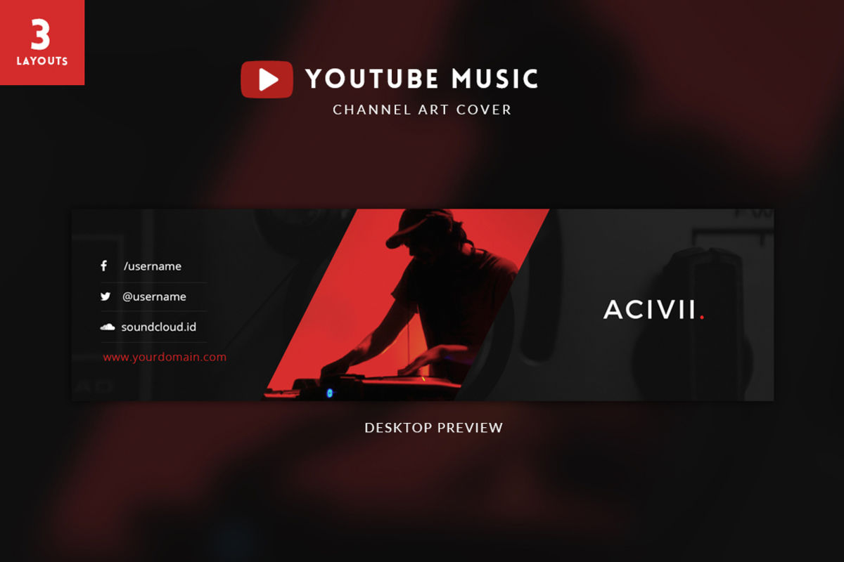 Youtube Music Channel Art by micromove on Envato Elements
