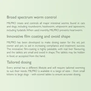 Buy Milpro Deworming Tablet For Dogs Online | ePETstore
