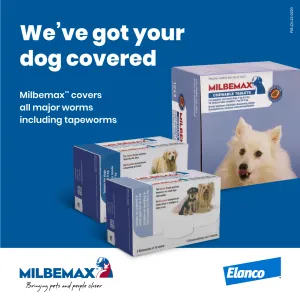 Milbemax Chewable Deworming Tablets for Dogs over 5kg | ePETstore