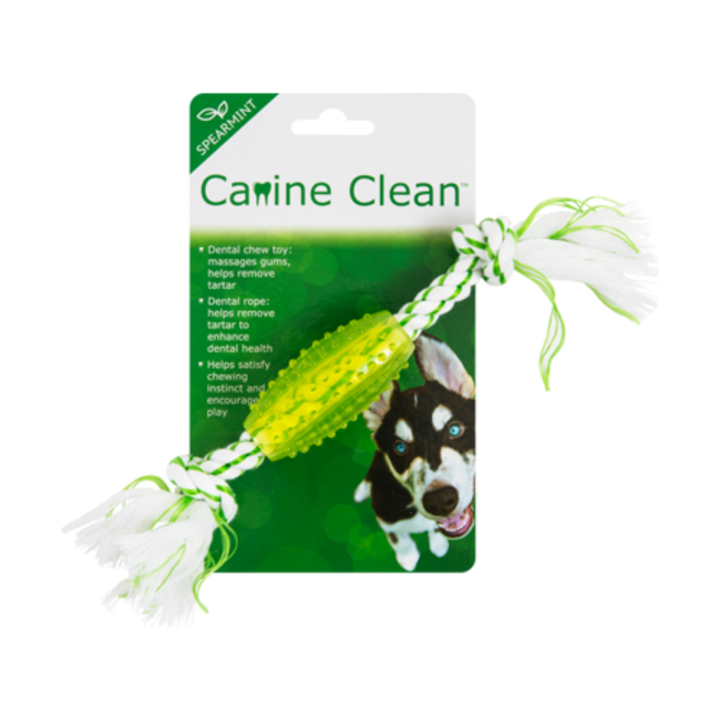Canine Clean Dog Toys Dental Rope Bone With TPR Tube |ePETstore