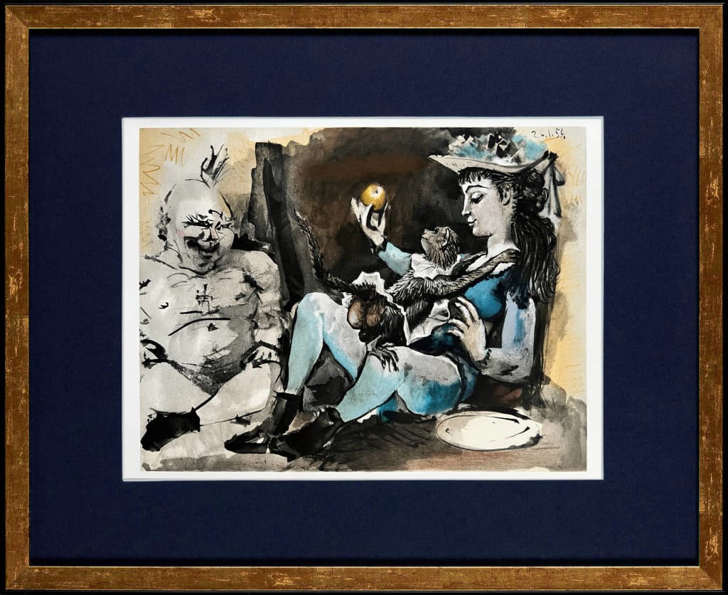 Pablo Picasso - Woman with Monkey, 1954 - Epicentrum Art Gallery