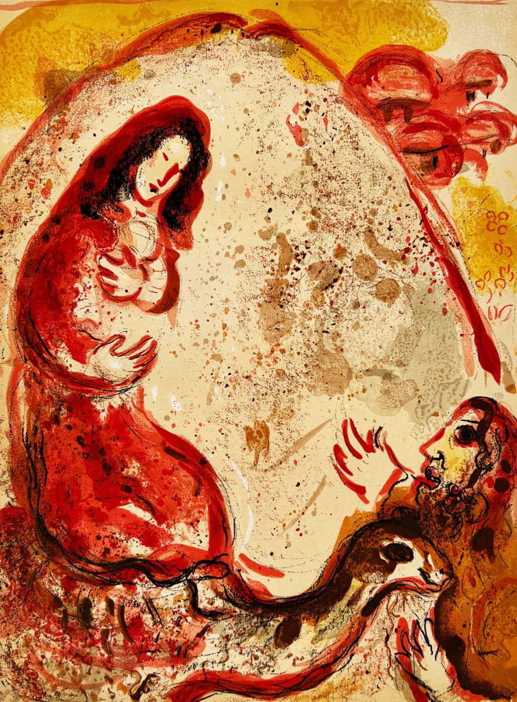 Marc Chagall - Rachel Steals Her Father’s Graven Images, 1960 ...