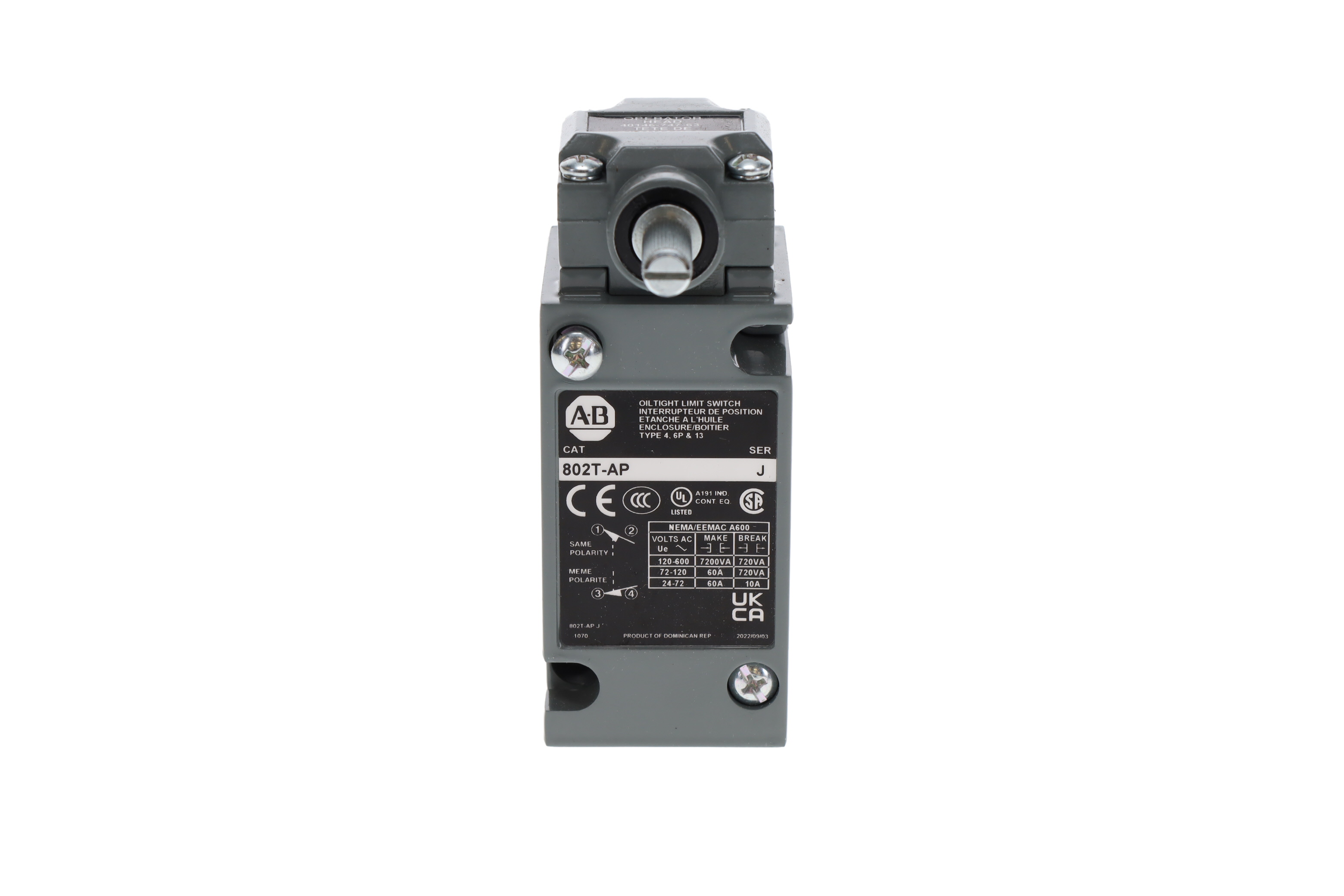 802T-AP Limit Switch by ALLEN BRADLEY