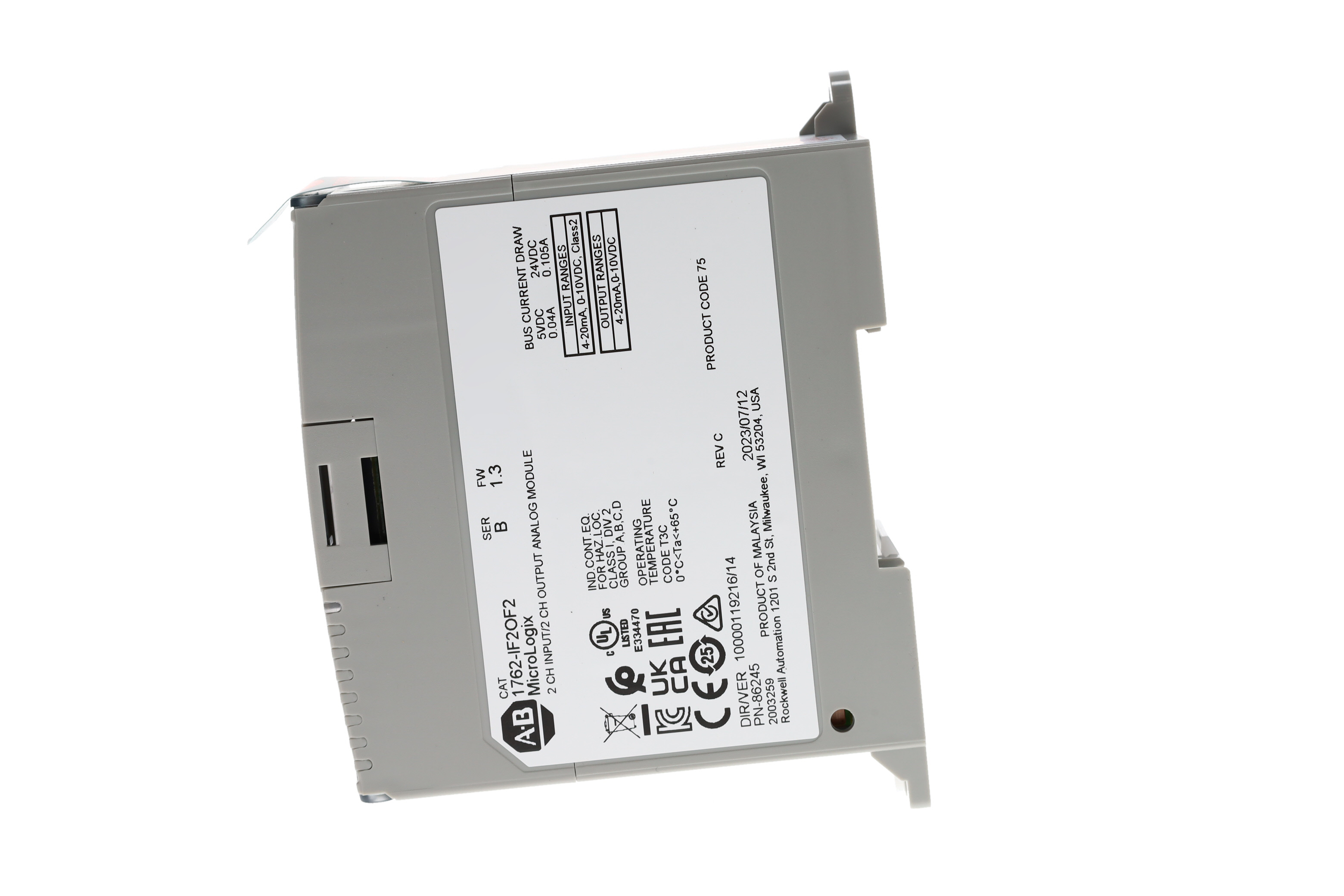 1762-IF2OF2 PLC Module/Rack by ALLEN BRADLEY