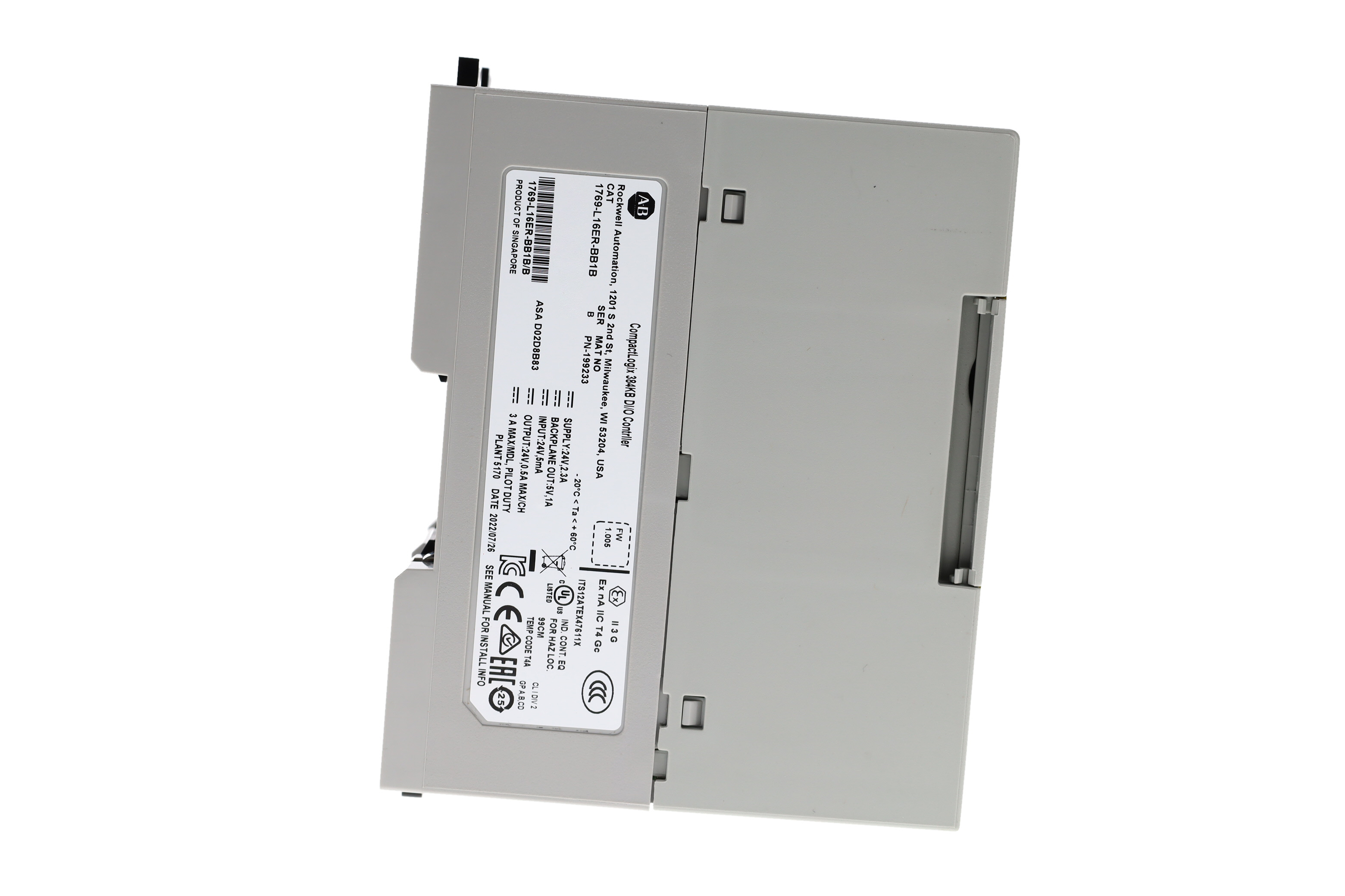 1769-L16ER-BB1B PLC Module/Rack by ALLEN BRADLEY