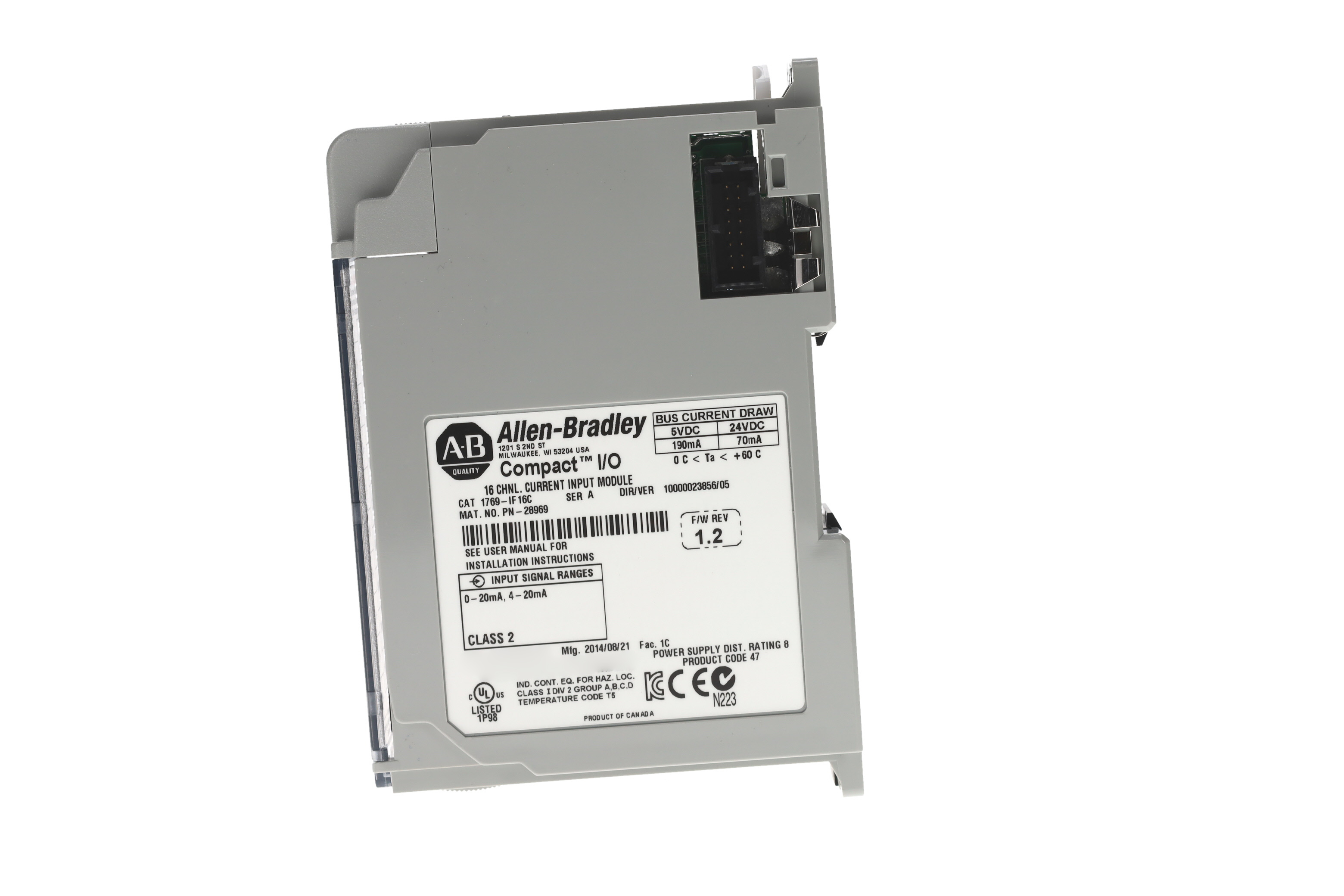 1769-IF16C PLC Module/Rack by ALLEN BRADLEY