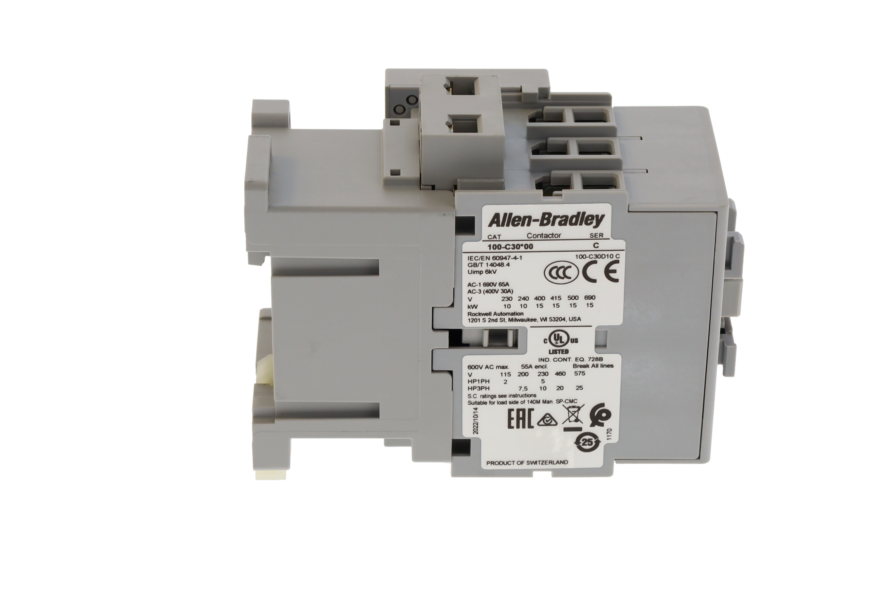 100-C30D10 Contactor by ALLEN BRADLEY