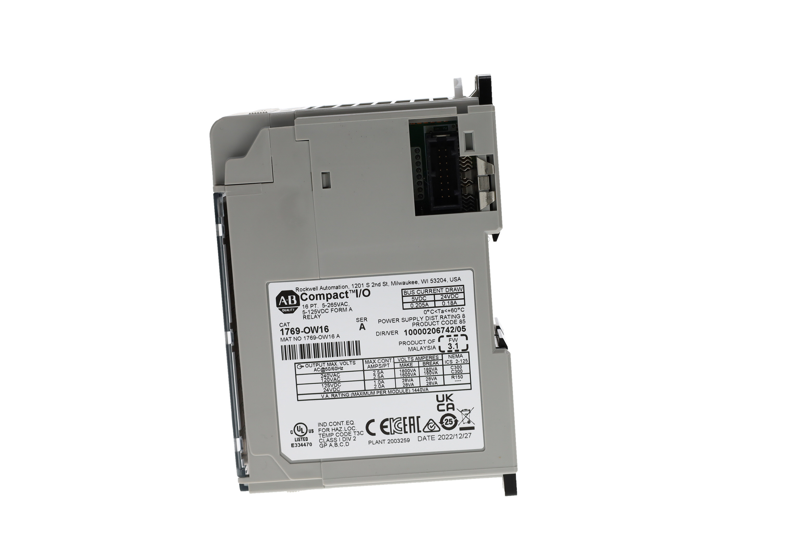 1769-OW16 PLC Module/Rack by ALLEN BRADLEY