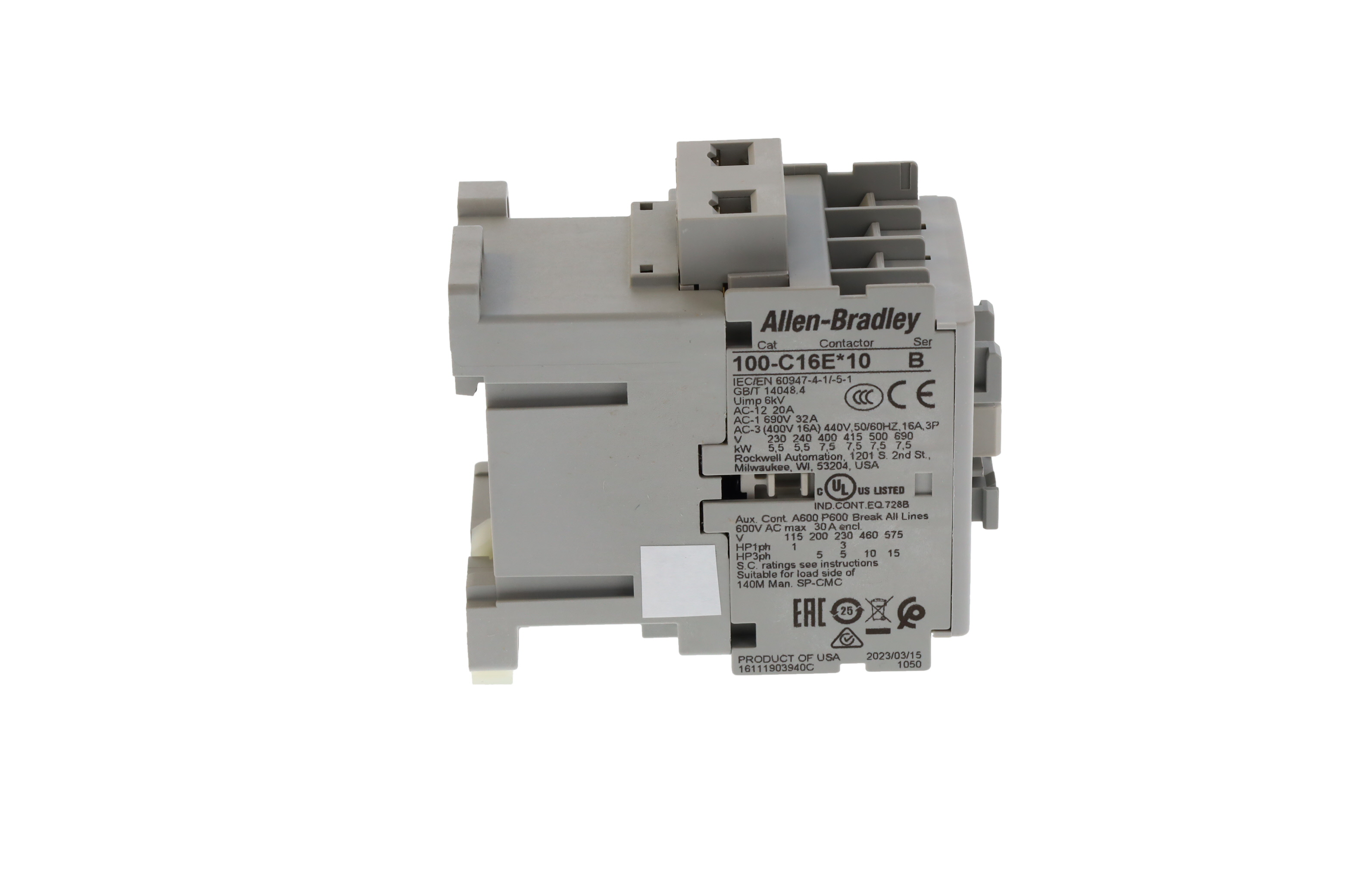 100-C16EJ10 Contactor by ALLEN BRADLEY