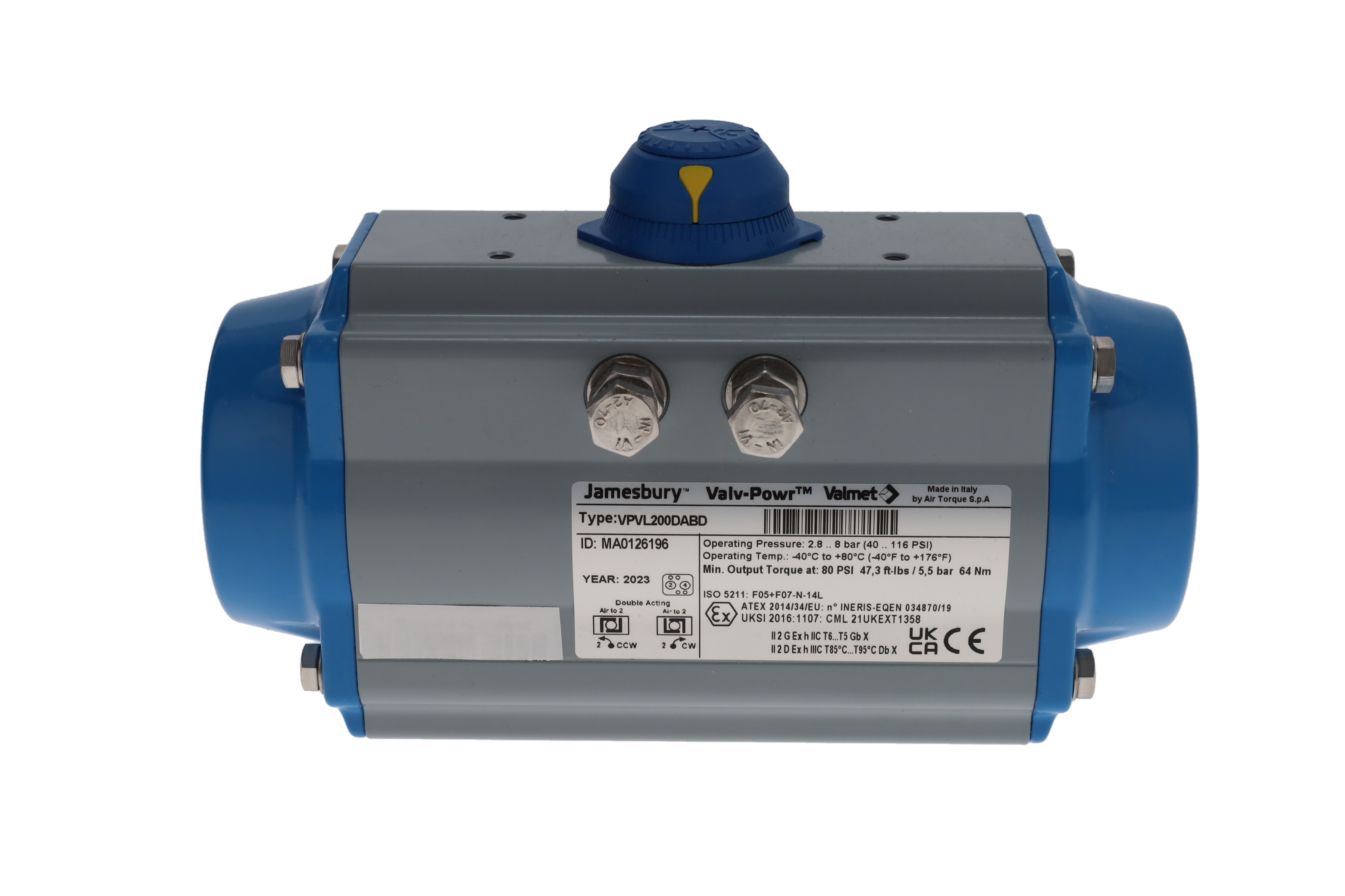 VPVL200DABD Pneumatic Actuator by JAMESBURY