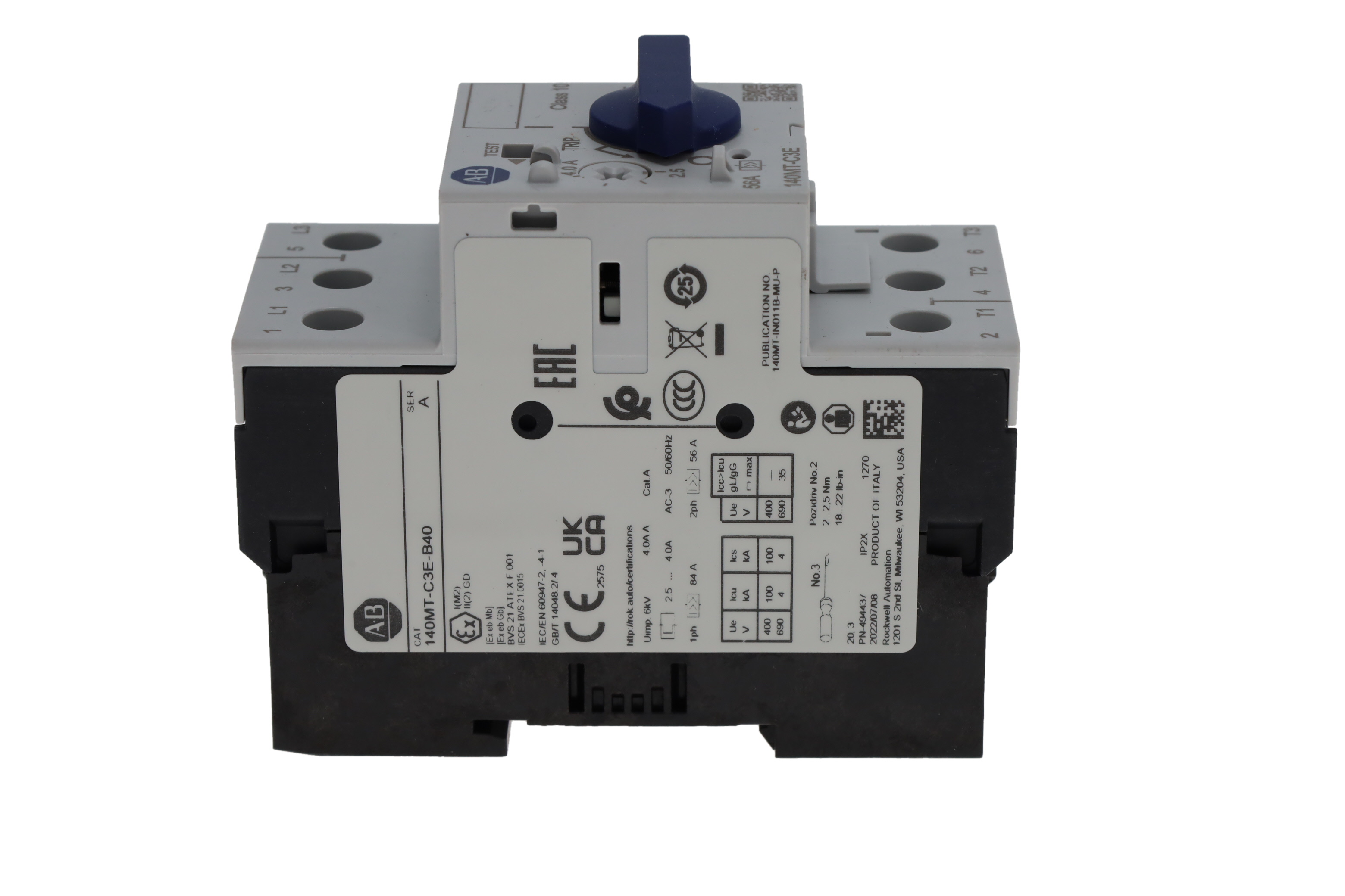 140MT-C3E-B40 Din Rail Mount Circuit Breaker by ALLEN BRADLEY