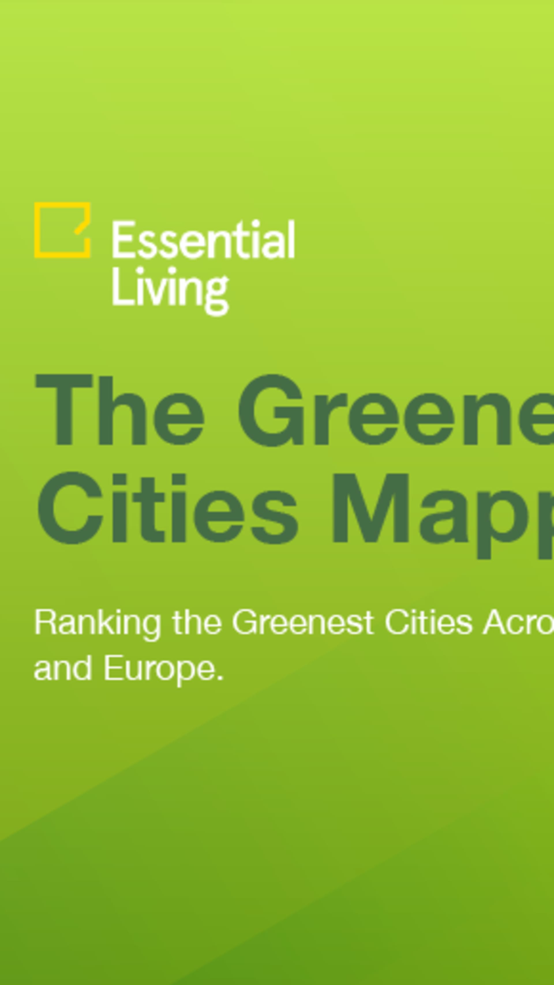 The Greenest Cities in Europe | Essential Living