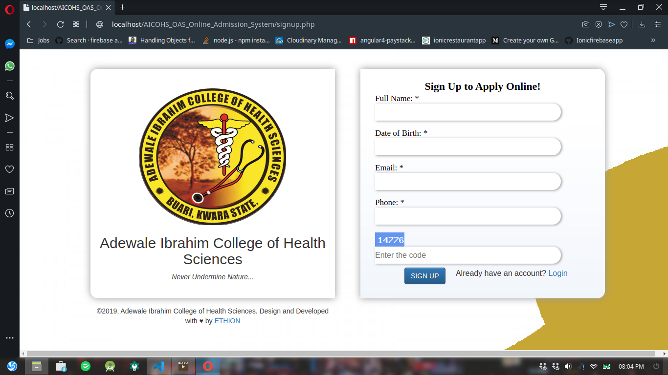 GitHub - jeffreyaboh/aicohs-online-admission-system: AICOHS Online ...