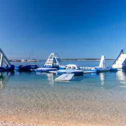 pag, simuni camping village, campsite, dalmatian coast, croatia, beach