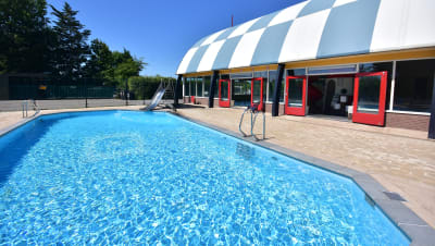 If you prefer to swim outdoors, there's a small heated outside swimming ...