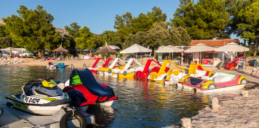 pag, simuni camping village, campsite, dalmatian coast, croatia