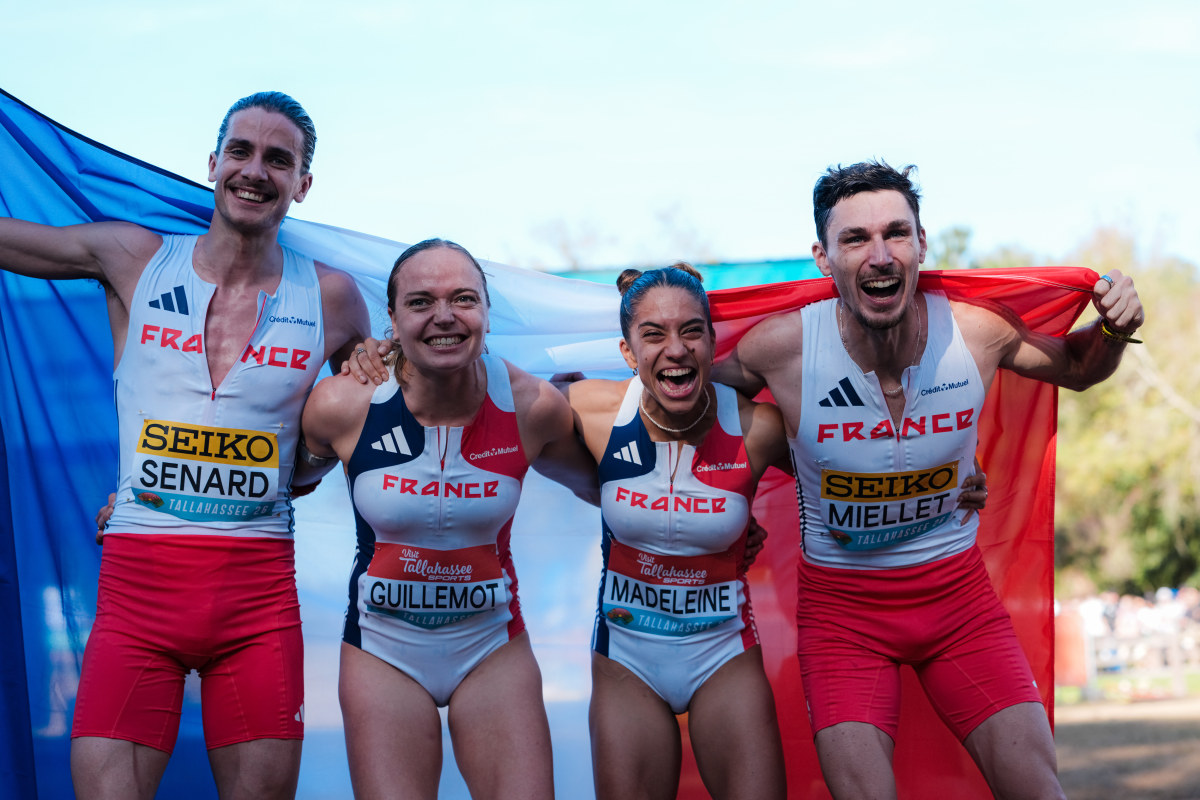 Allez les bleus! France wins historic mixed relay silver in Tallahassee