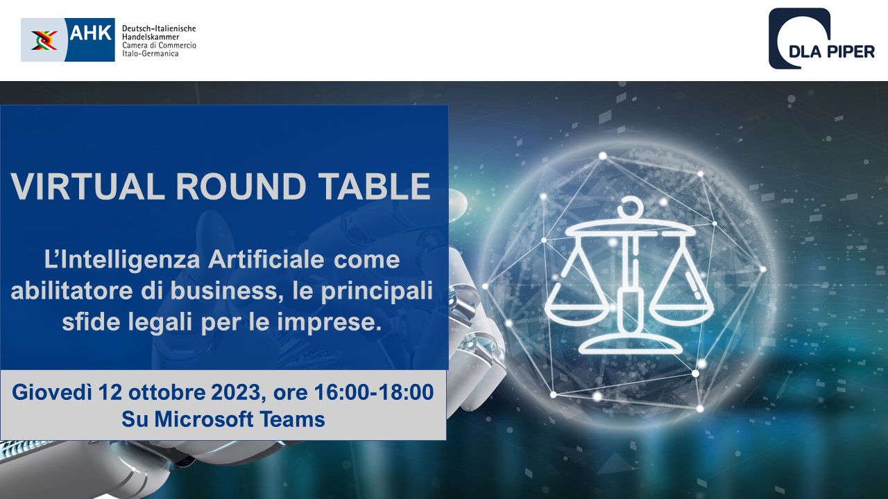 Virtual Round Table TechLaw_L’Intelligenza Artificiale come abilitatore di business, le ...