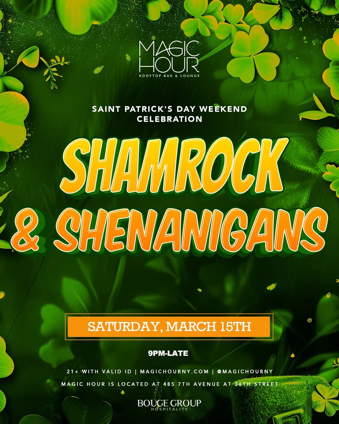 St Patrick’s Day Weekend Celebration : Shamrock & Shenanigans | Tao ...