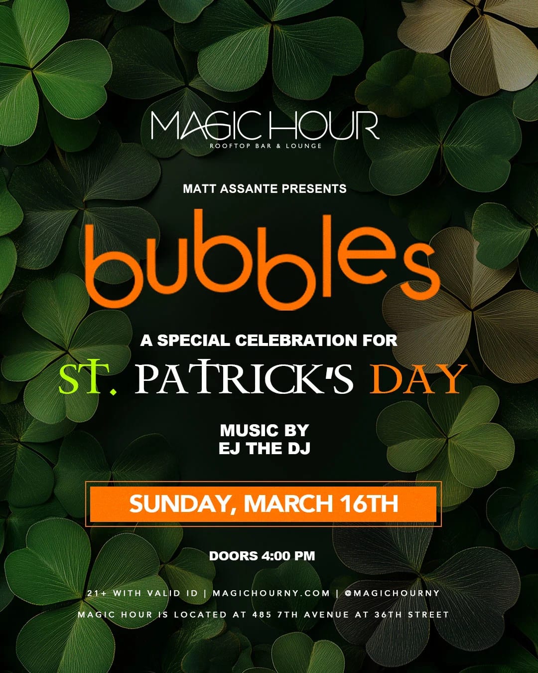 Sunday Bubbles - St. Patrick's Day Celebration | Tao Group Hospitality
