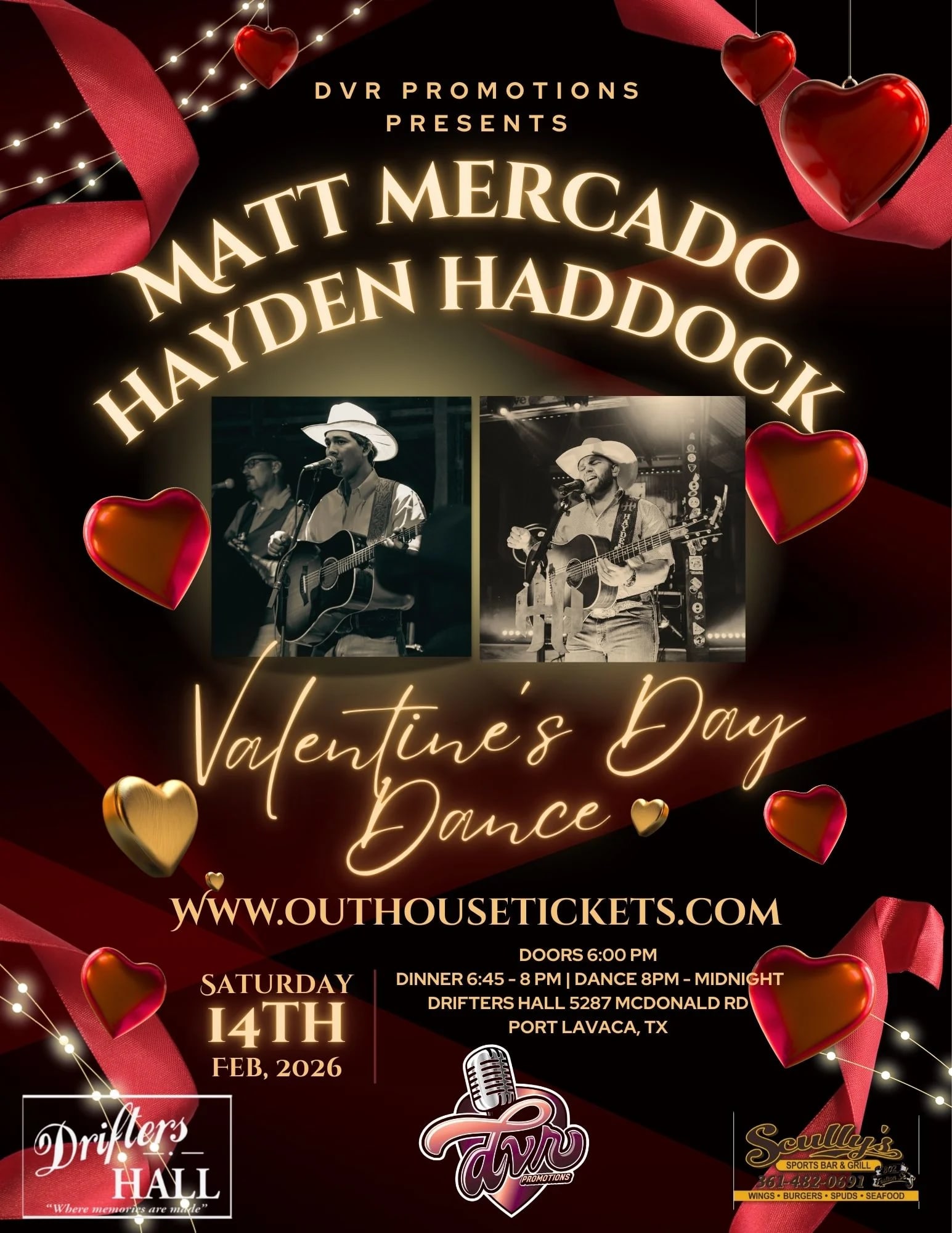 MATT MERCADO and HAYDEN HADDOCK | Valentine's Day Dance | Outhouse Tickets