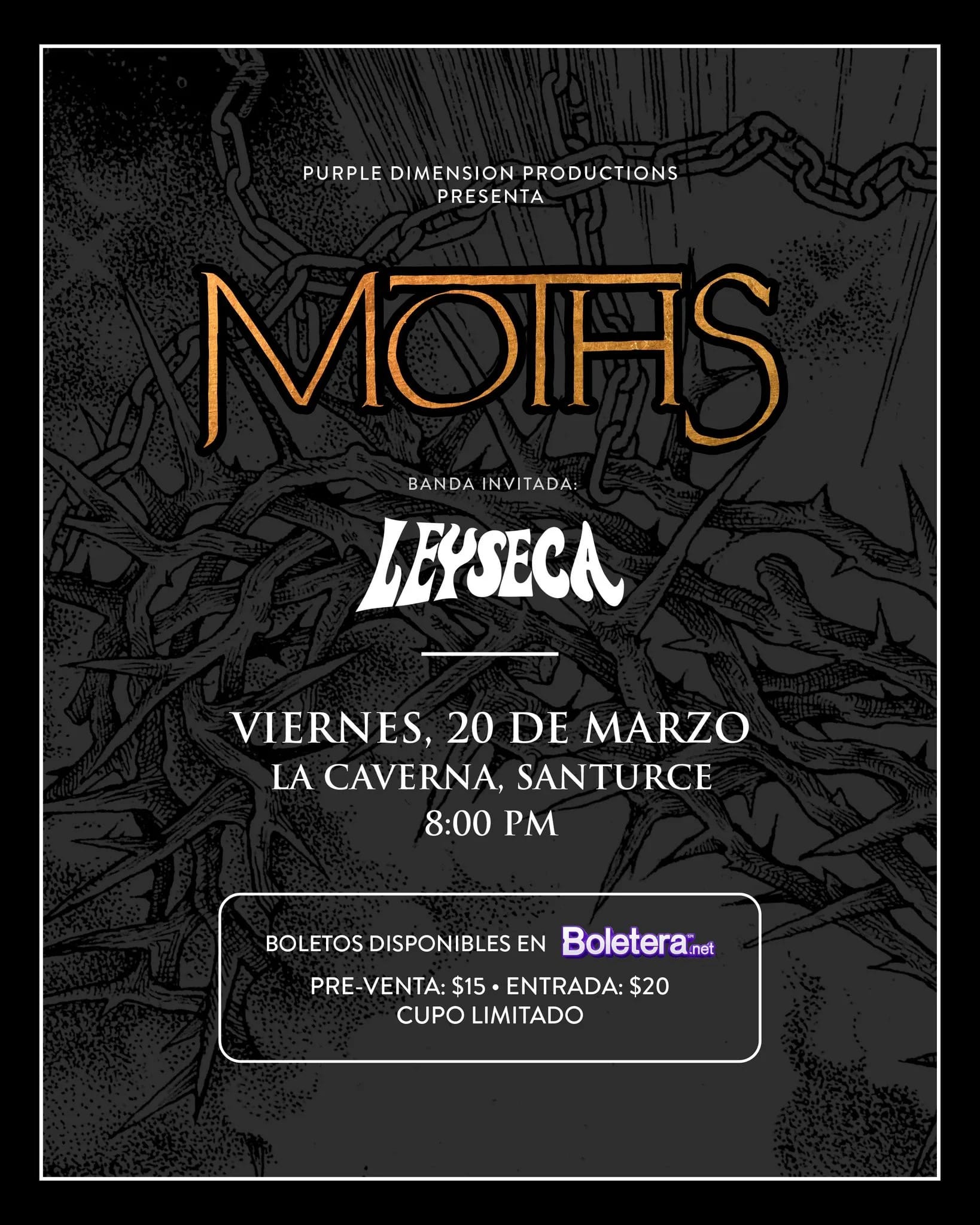 MOTHS x LeySeca | Boletera