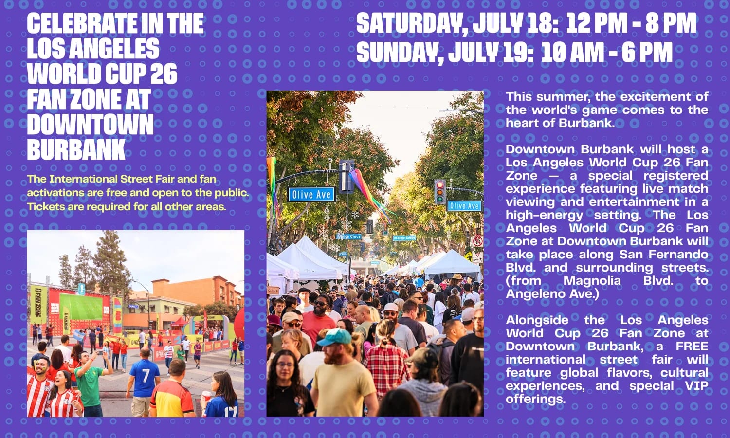 Los Angeles World Cup 26 Fan Zone at Downtown Burbank | CBF Productions ...