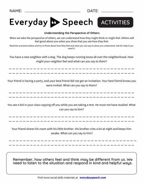 Lesson Plans To Teach Children Empathy & Perspective Taking