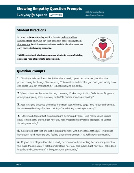 Lesson Plans To Teach Children Empathy & Perspective Taking