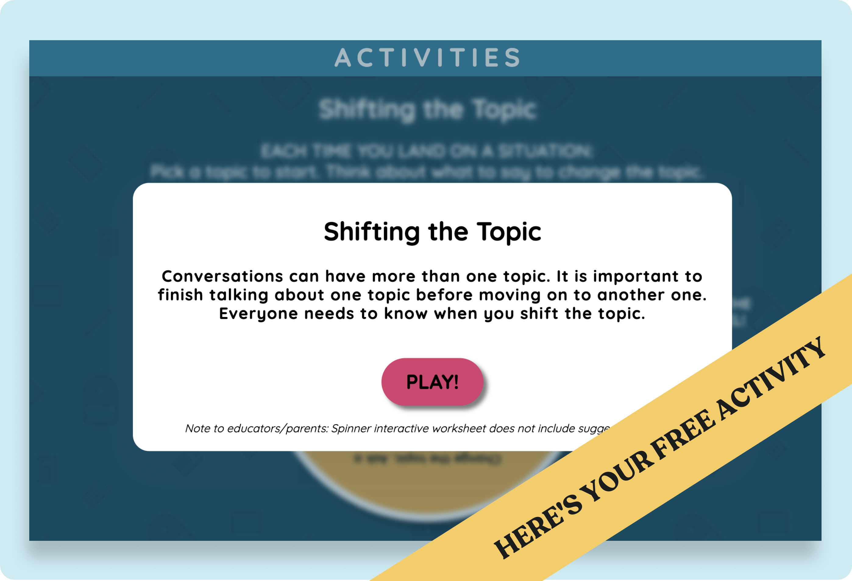 Conversation Skills Activity for Middle School: Shifting the Topic ...