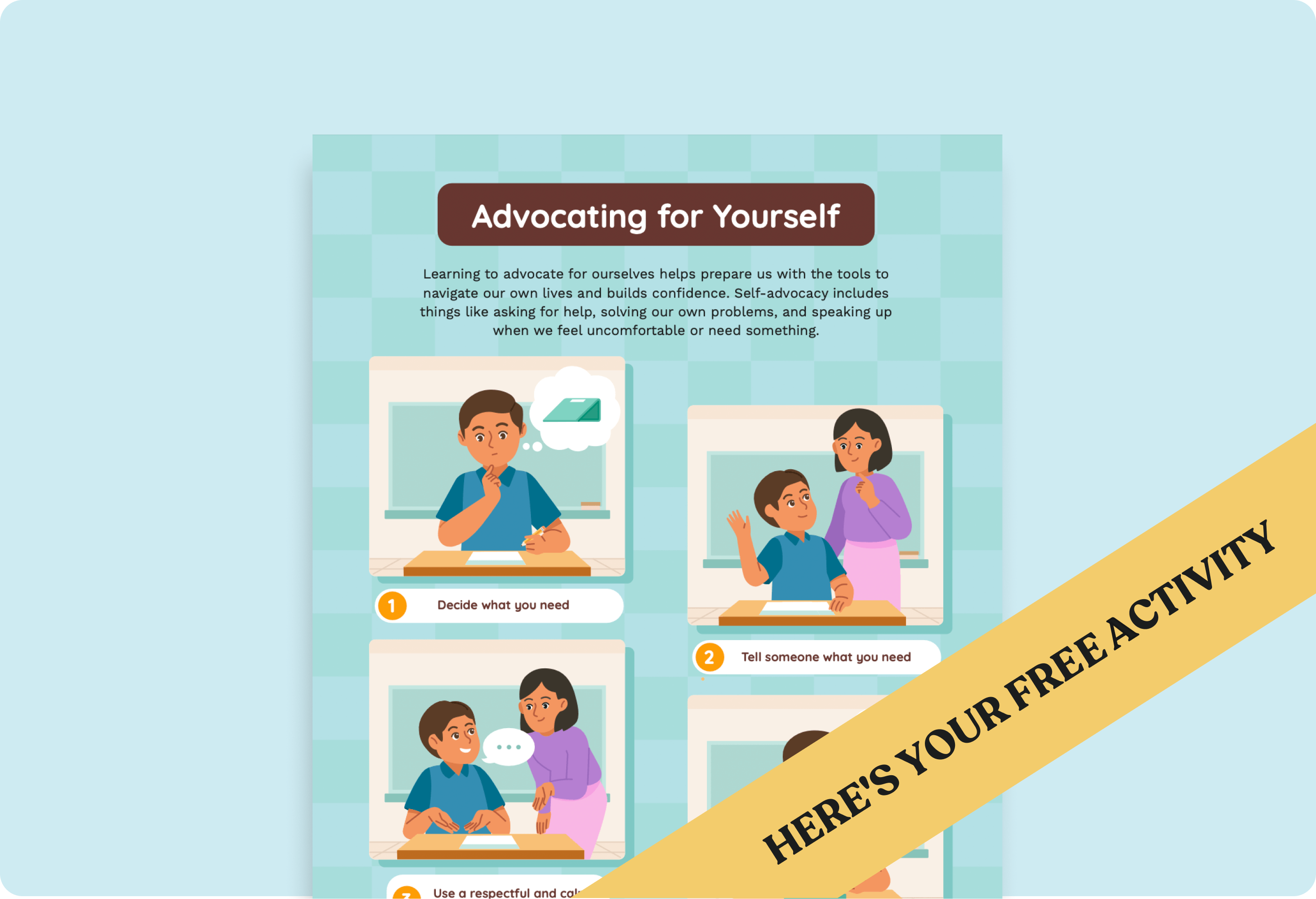 Free Self-Advocacy Poster for Elementary, Middle, and High School ...