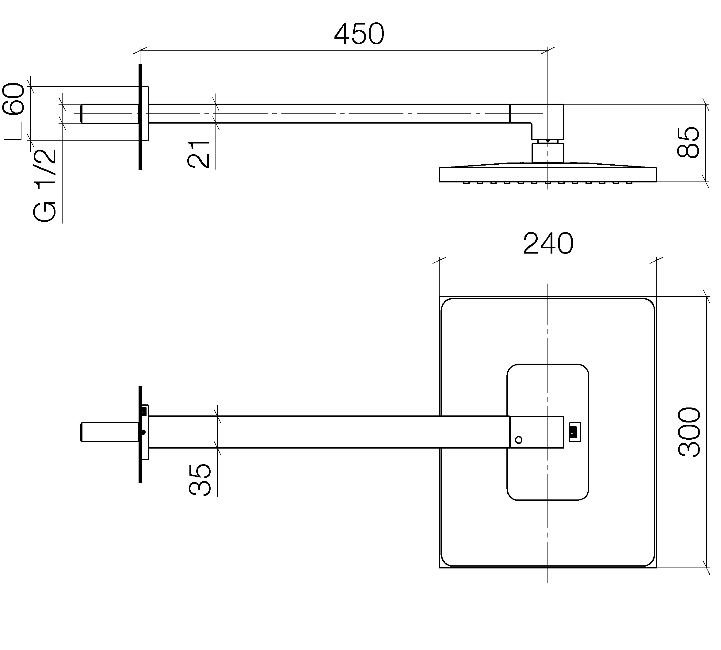 Dornbracht Symetrics brusehoved, krom | 28765980-00