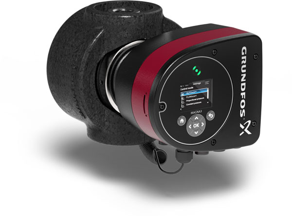 Grundfos Magna3 32-100 cirkulationspumpe 180 mm, varme | 97924257 | BilligVVS.dk