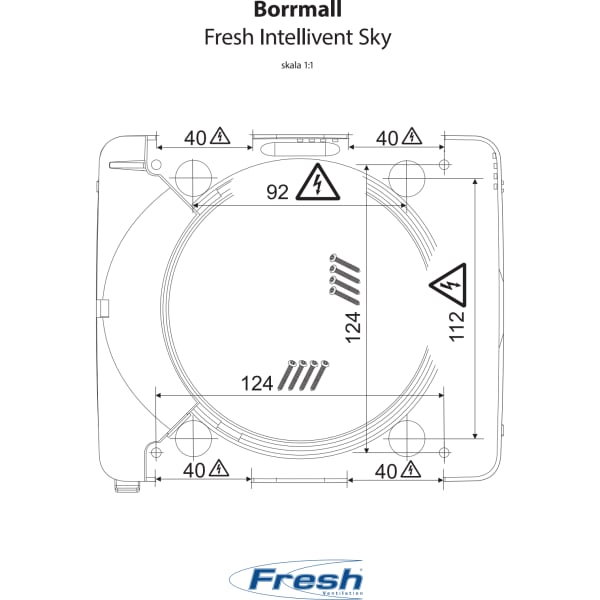 Fresh Intellivent SKY badventilator, app styring, Ø100 mm, hvid | 197402