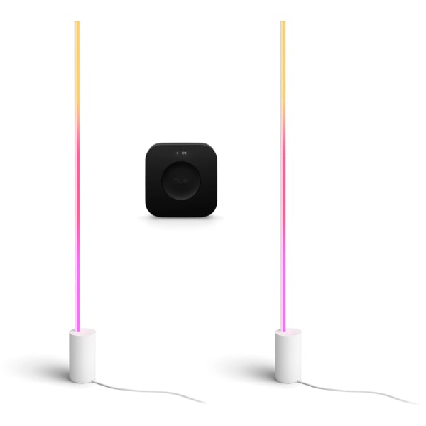 Philips Hue Signe Gradient gulvlamper med Bridge Pro, hvid, 2-pak ...