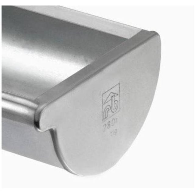 VMzinc endebund nr. 10, 250 mm, højre, til halvrund tagrende, zink ...