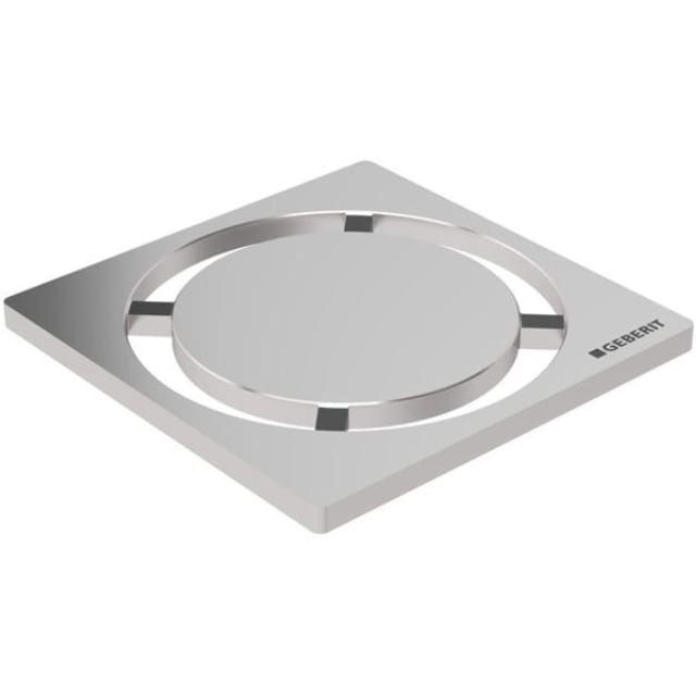 Geberit CleanLine Circle afløbsrist, 80x80 mm, rustfrit stål | 154.311.00.1