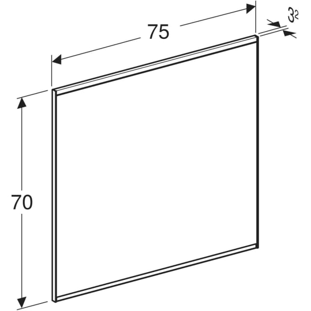 Køb Geberit Option Plus Square spejl | mat sort | LavprisVVS.dk